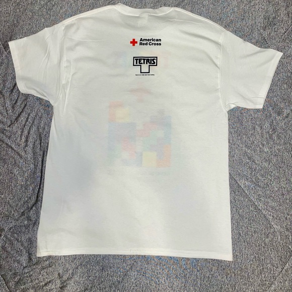 Hanes | Shirts | Tetris 4th Anniversary Red Cross Blood Donor Tshirt ...